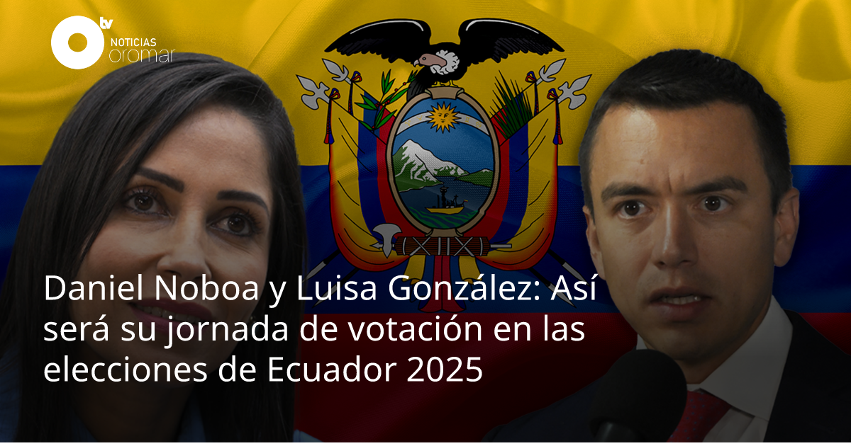 Daniel Noboa y Luisa González: Así será su jornada de votación en las elecciones de Ecuador 2025