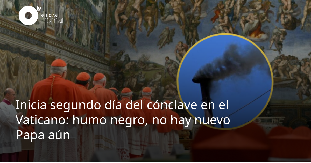 Inicia segundo día del cónclave en el Vaticano: humo negro, no hay ...
