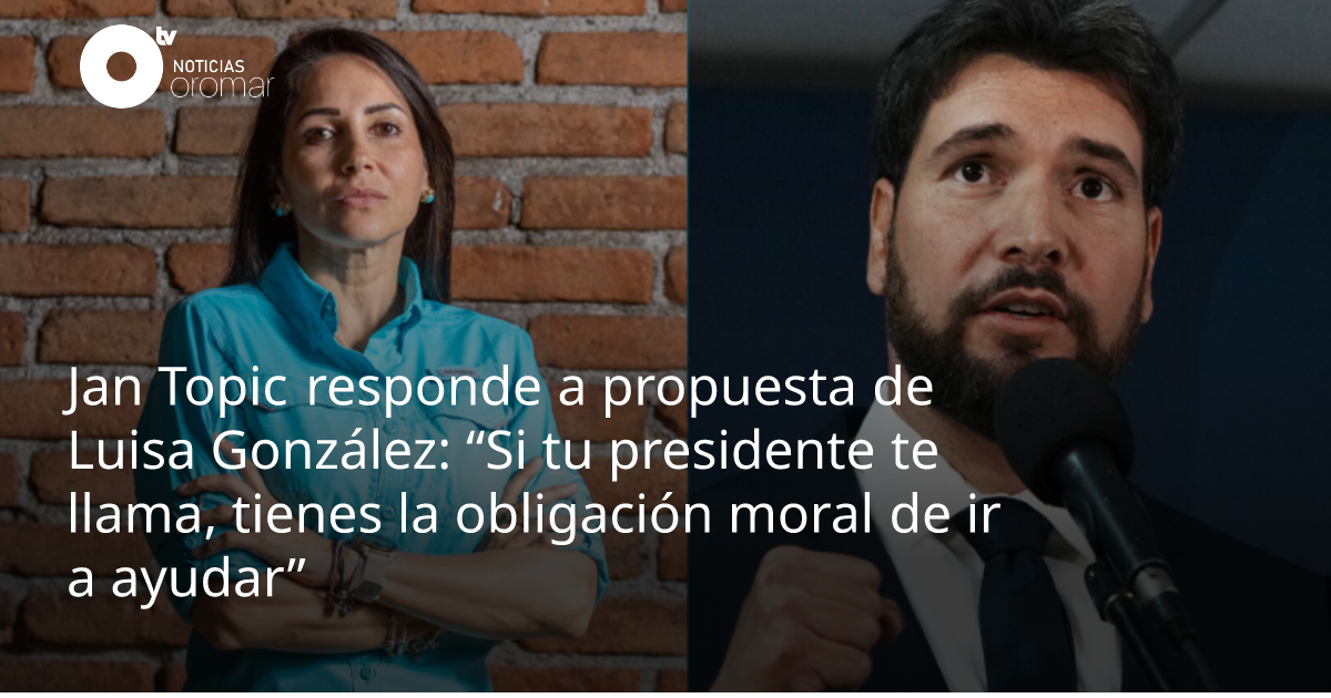 Jan Topic responde a propuesta de Luisa González: “Si tu presidente te ...