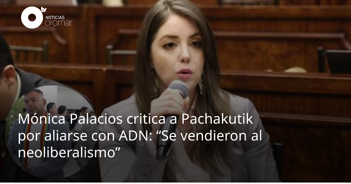 Mónica Palacios critica a Pachakutik por aliarse con ADN: “Se vendieron ...